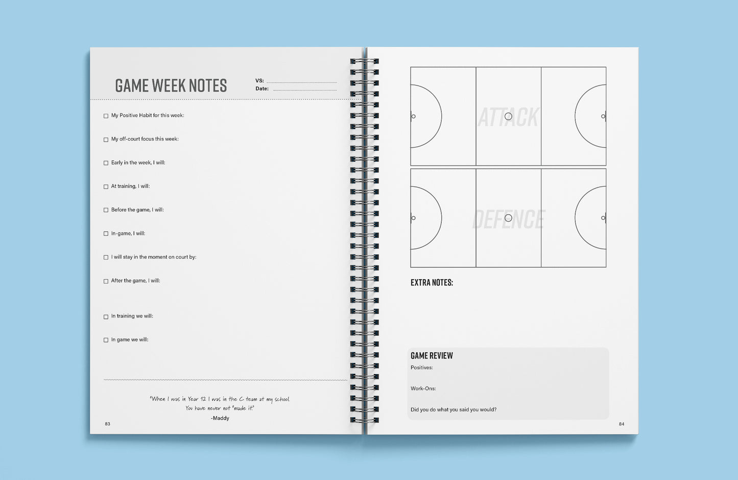 Netty Notes - The Netball-Specific Notebook – My Sports Notes