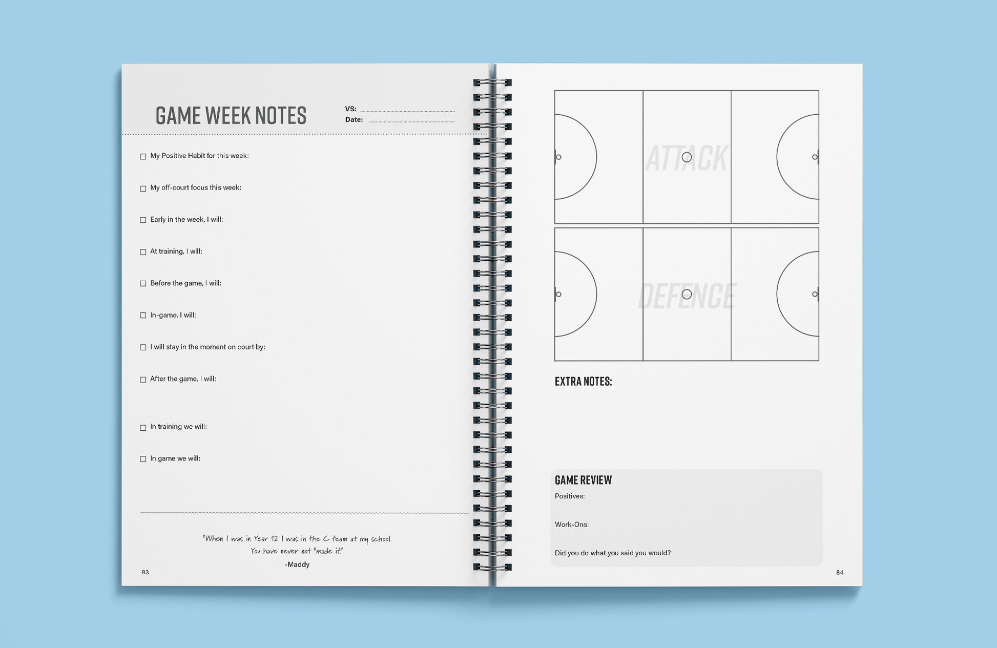 Netty Notes - The Netball-Specific Notebook – My Sports Notes